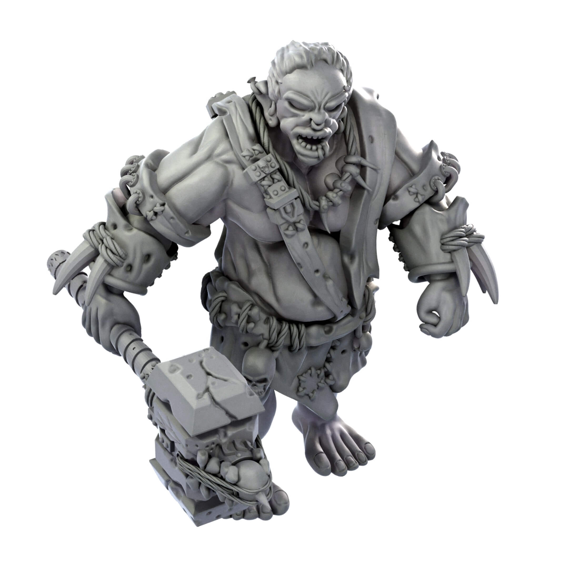 👹 Ogre Miniatures In Varied Poses (Pre-Supported)・Free 3D File for ・Cults