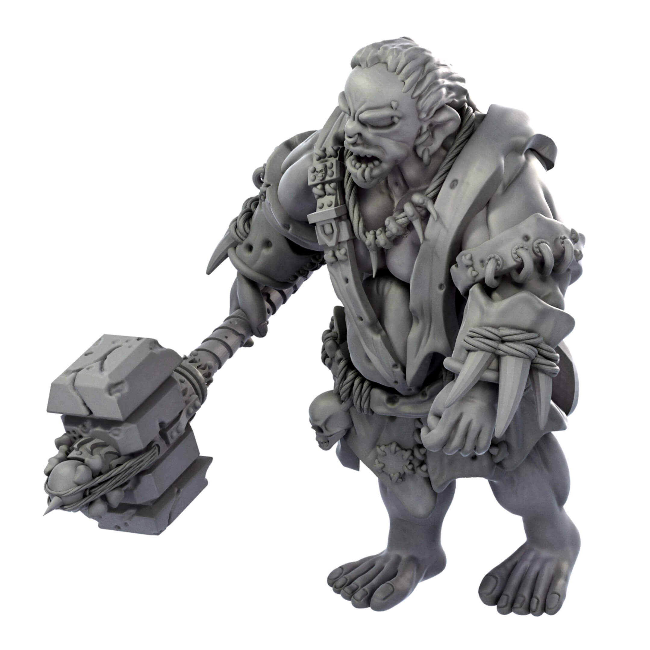 👹 Ogre Miniatures In Varied Poses (Pre-Supported)・Free 3D File for ・Cults