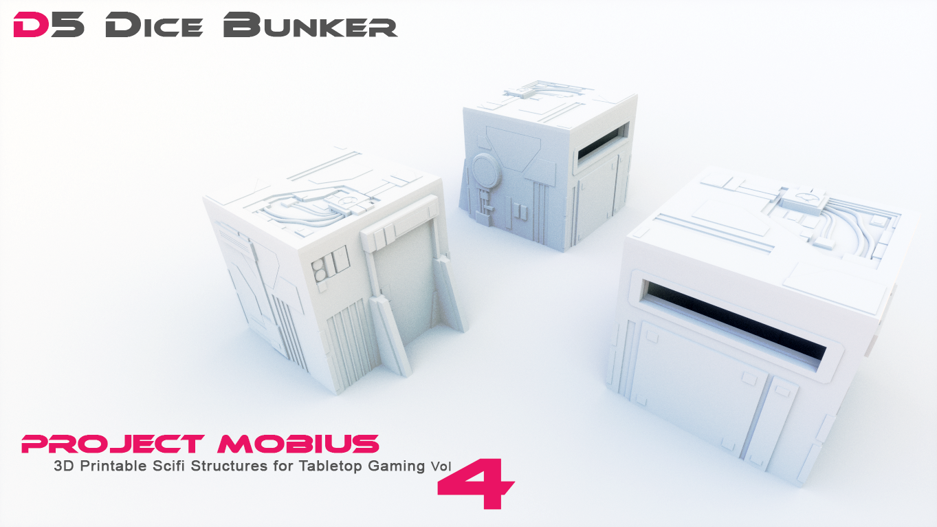3D file D5 Dice Bunker 🎲 ・3D printing model to download・Cults
