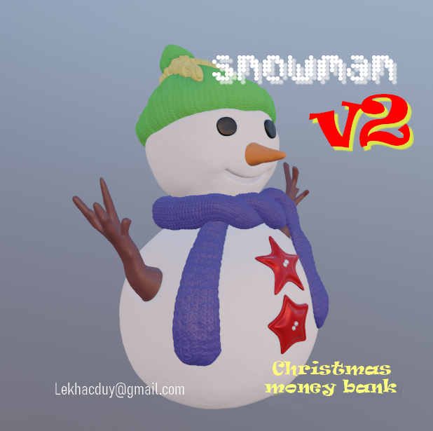 STL file Snowman - money bank - piggy bank ☃️ ・Design to download and ...