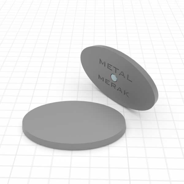 🧲 OVAL BASE 60MM X 35MM - WITH MAGNET SLOT・ STL File for ・Cults