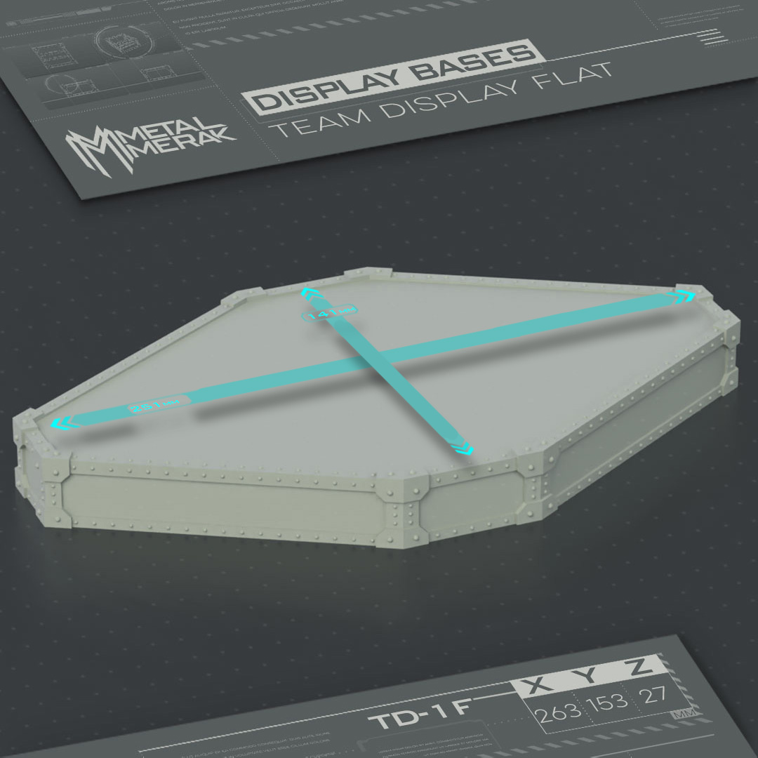 🎲 TEAM DISPLAY FLAT - BASE DISPLAY FOR MINIATURES・ STL File for 3D ...