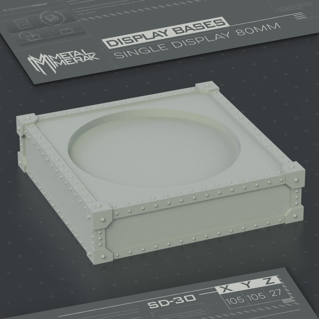 arquivo STL SINGLE 80MM - BASE EXPOSITORA PARA MINIATURAS 🎲 ・objeto ...