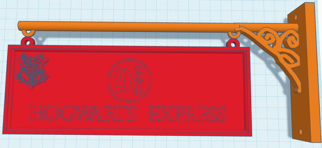 🎮 Harry Potter Hogwarts Express sign with Wallmount・Free STL File for ...
