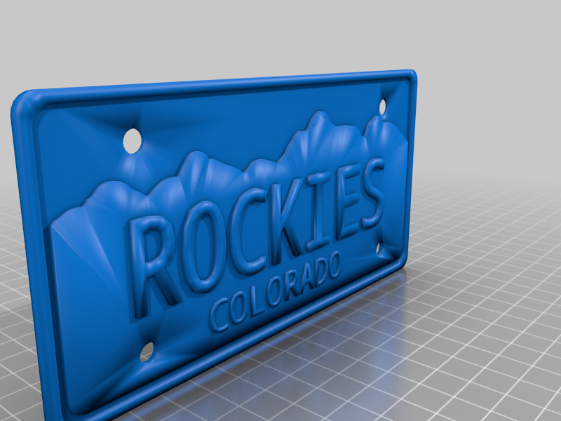 Free STL file Parametric Kid's Bike License Plate - Colorado 🚲 (OBJ)・3D ...