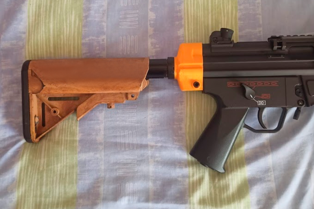 🔫 MP5 - AR / M4 stock adapter・ STL File for 3D printing・Cults