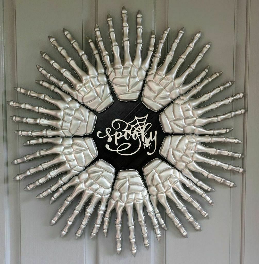 💀 Skeleton Hand Wreath・Free 3D File for ・Cults
