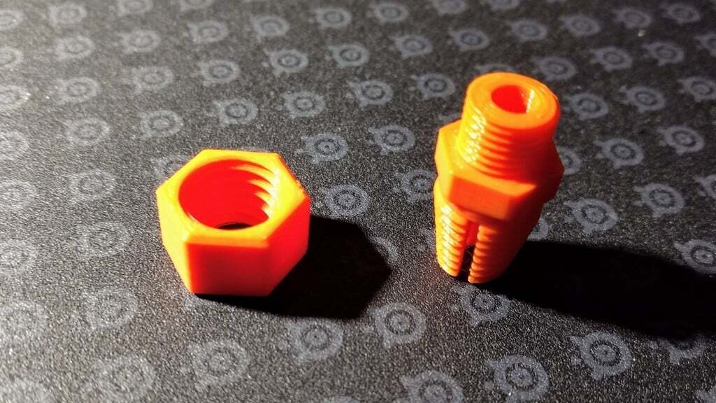 3D print Tapered thread bowden coupling PC4-M6, PC4-M10・Cults