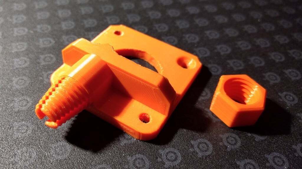 3D printed Ender & CR10 Filament Extruder Block with Threaded Coupler ...