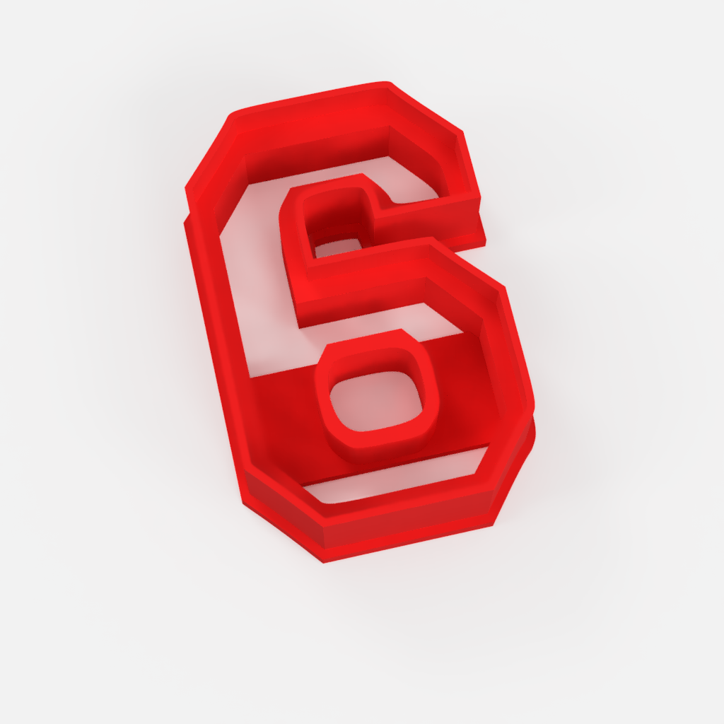STL file COOKIE CUTTER NUMBER STL 6 - COOKIE CUTTER NUMBER 6 🍪 ・3D ...