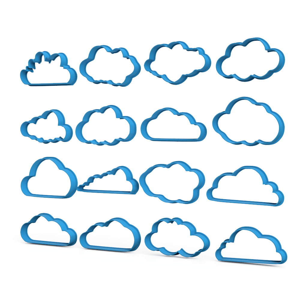 Archivo STL pack cloud cutter cutting x16 free stl 3d ☁️ ・Modelo para descargar y imprimir en 3D ...