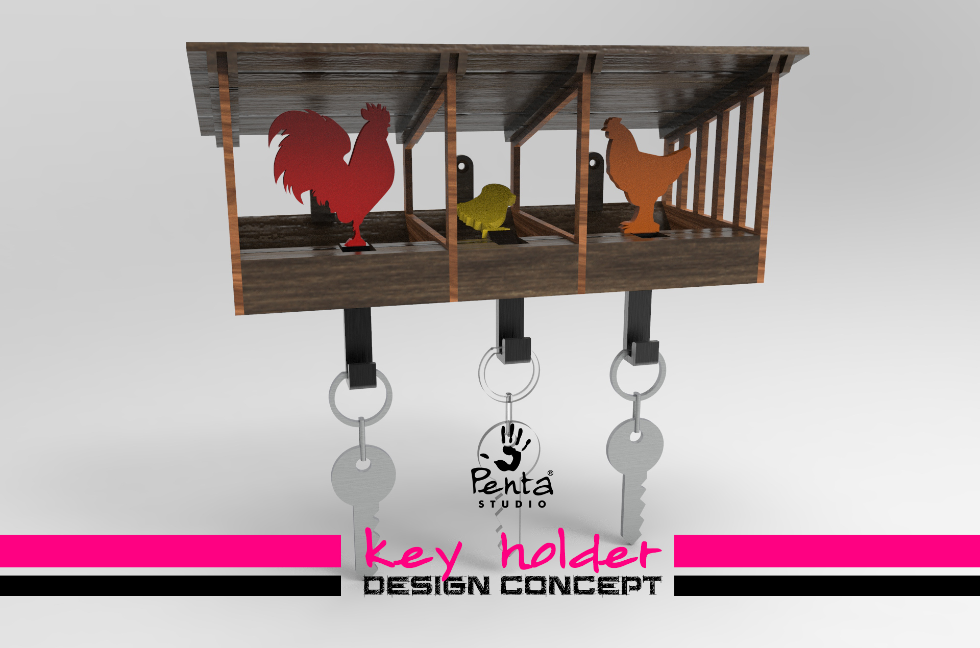 🔑 ARTICULATED KEY HOLDER (MODULAR DESIGN)・ STL File for ・Cults