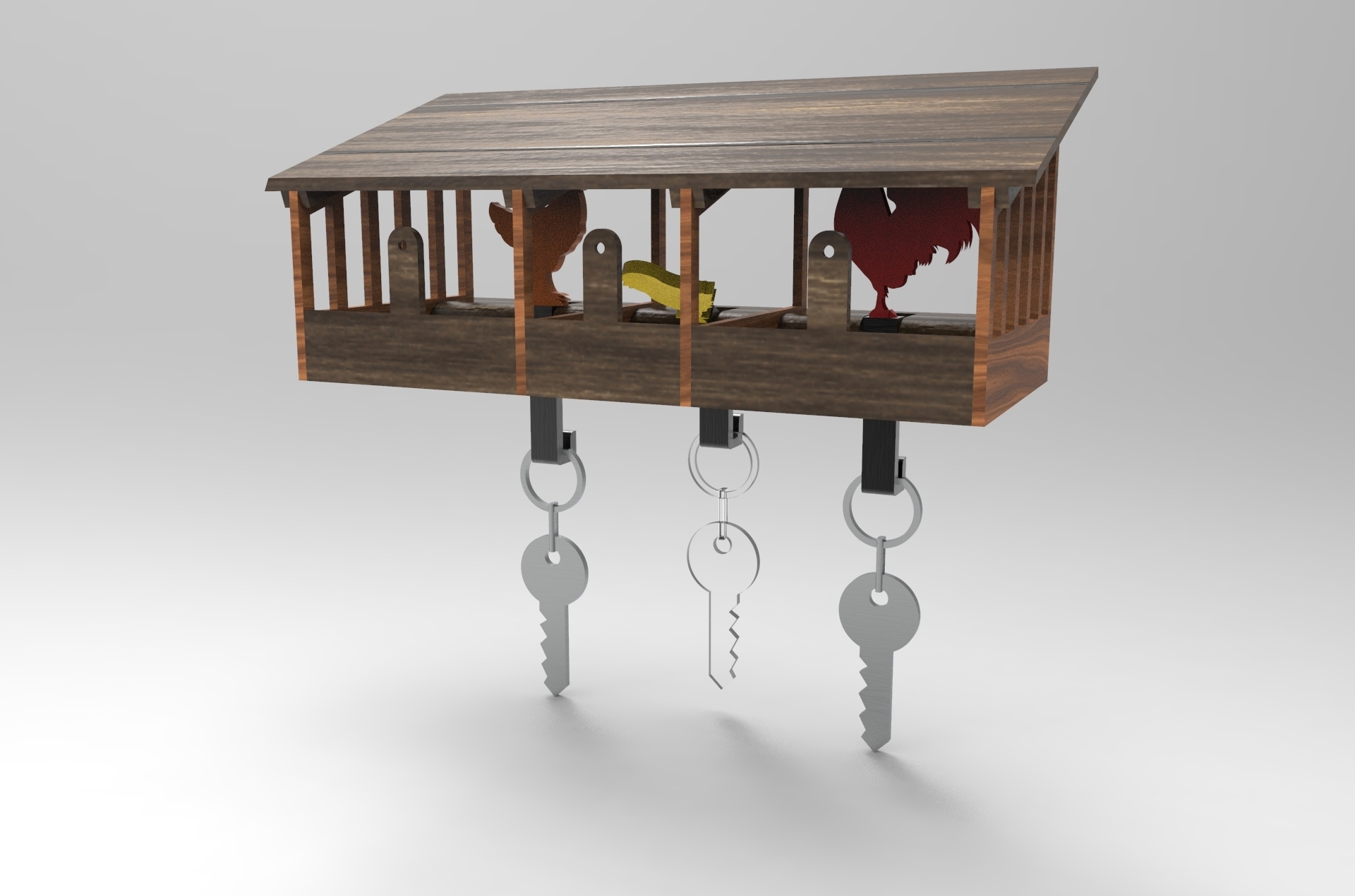 🔑 ARTICULATED KEY HOLDER (MODULAR DESIGN)・ STL File for ・Cults