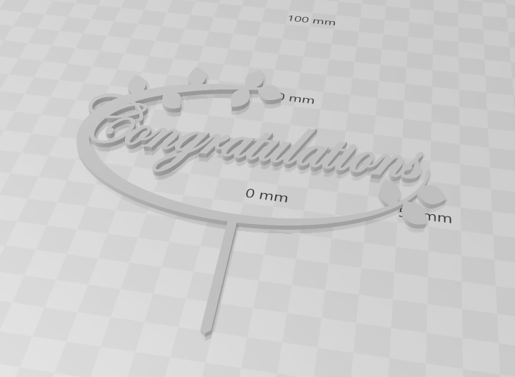 Fichier 3D félicitations topper 🏠 ・Modèle pour imprimante 3D à ...