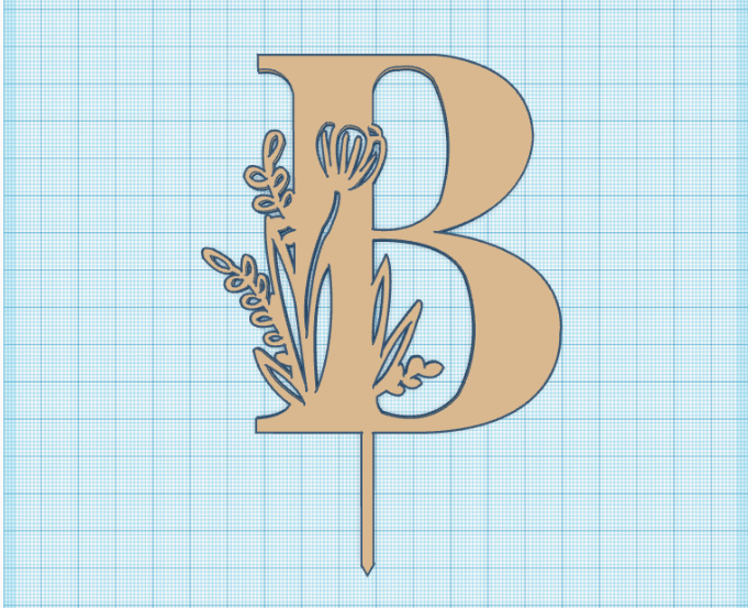 STL file topper letter B 🏠 ・Model to download and 3D print・Cults