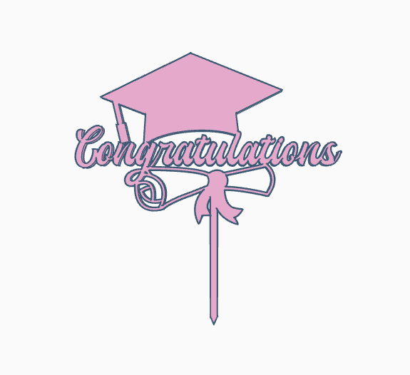 STL file congratulations topper 🏠 ・3D print object to download・Cults
