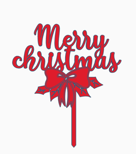 STL file merry christmas topper 🎄 ・3D printer model to download・Cults