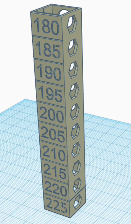 Free STL file Temperature Test Tower 225° to 180°C 🔧 ・3D printer model ...