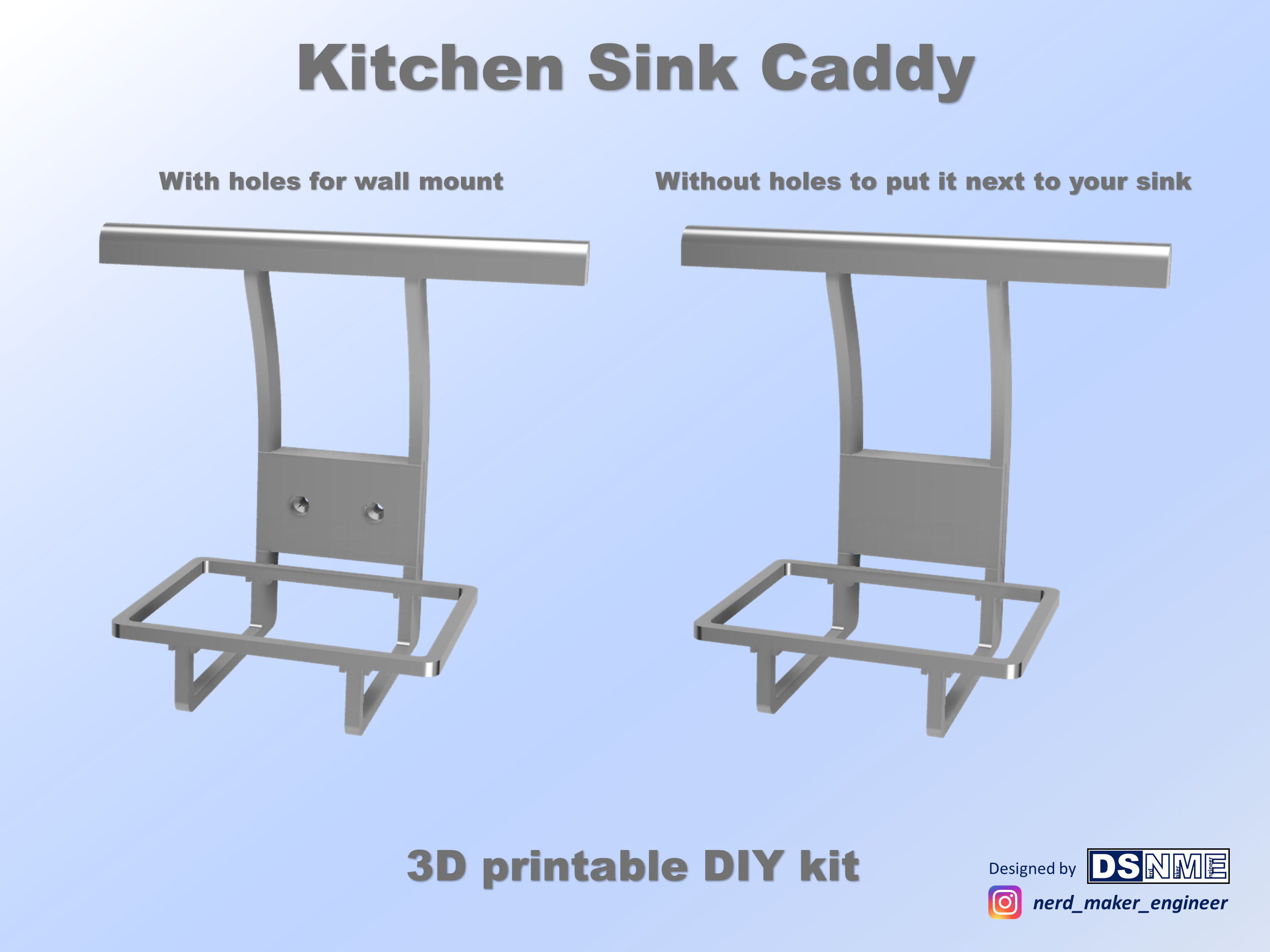 🔪 Kitchen Sink Caddy / Sink Organizer / Cloth Hanger / Sponge Holder ...