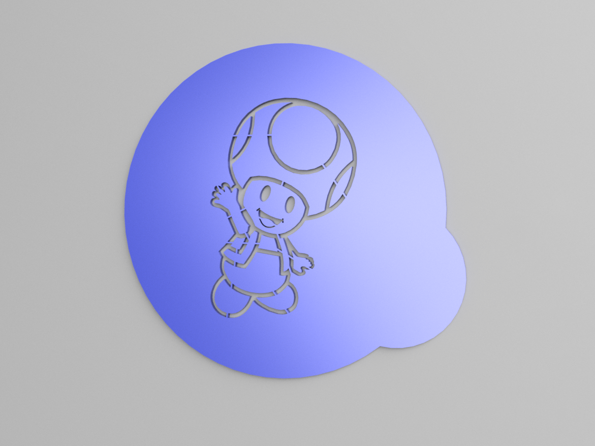 Free STL file Toad Coffee Stencil ☕ ・3D print design to download・Cults