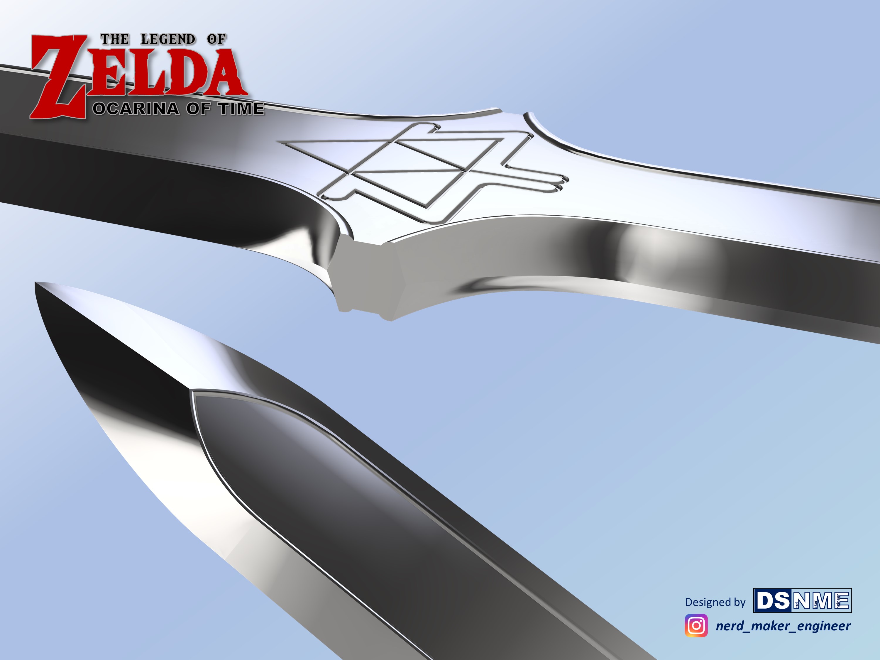 🗡️ MASTER SWORD from Zelda Ocarina of Time (Life Size)・ 3D File for 3D ...