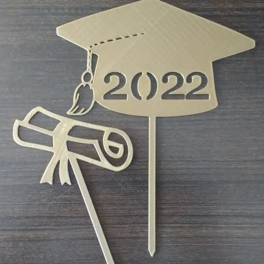 Archivo STL Graduate topper 2022 girl and boy 👧 ・Objeto de impresión 3D ...