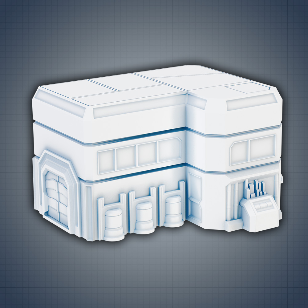 🎲 Sci-fi Buildings BUNDLE・ STL File for ・Cults