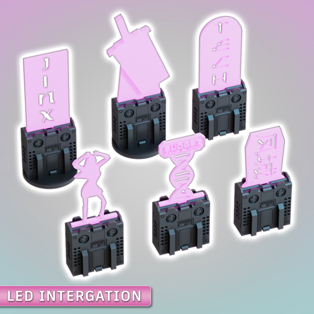 STL file Flatline City – Holo Boards with LED Integration 🏙️ ・3D print ...