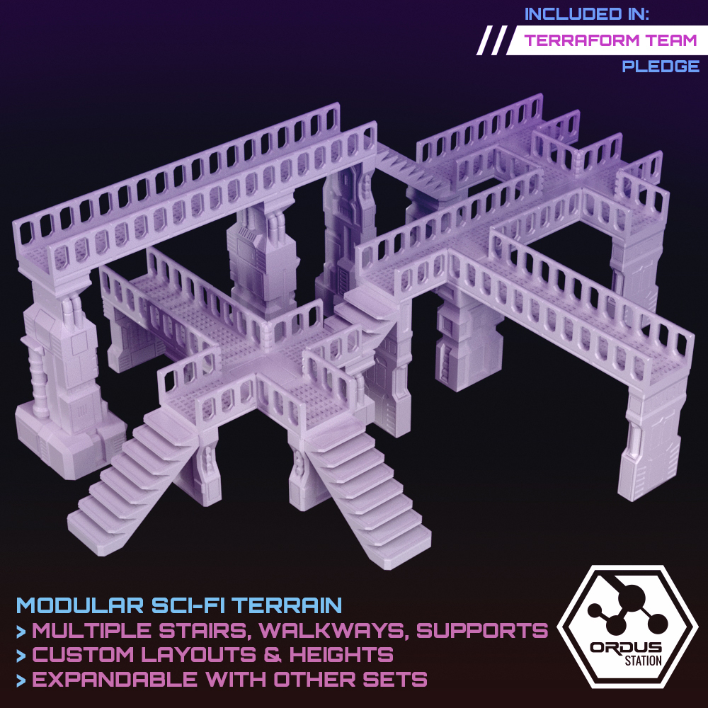 ⭐ Walkways & Stairs・ STL File for ・Cults