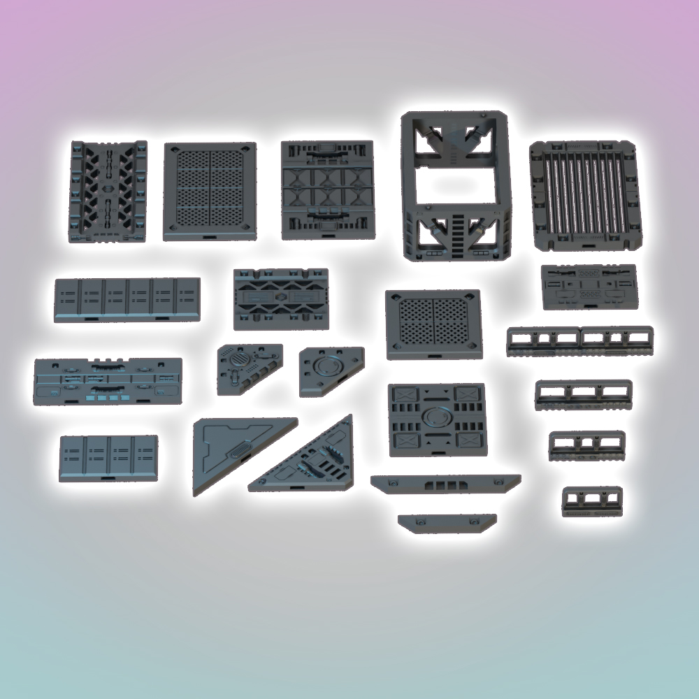 🏙️ Flatline City – Modular Gantry System・ STL File for 3D printing・Cults