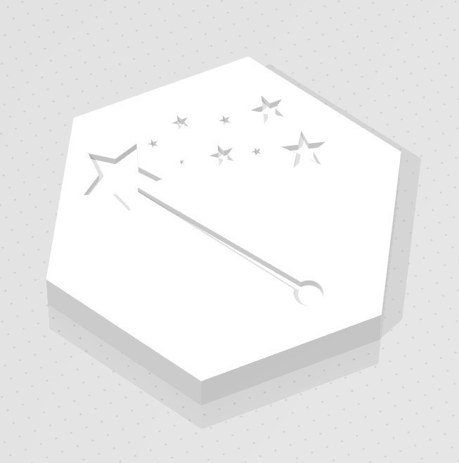 STL file D2, D6 and D20 - Magic Wand Symbol Logo 🪄 ・3D printing ...