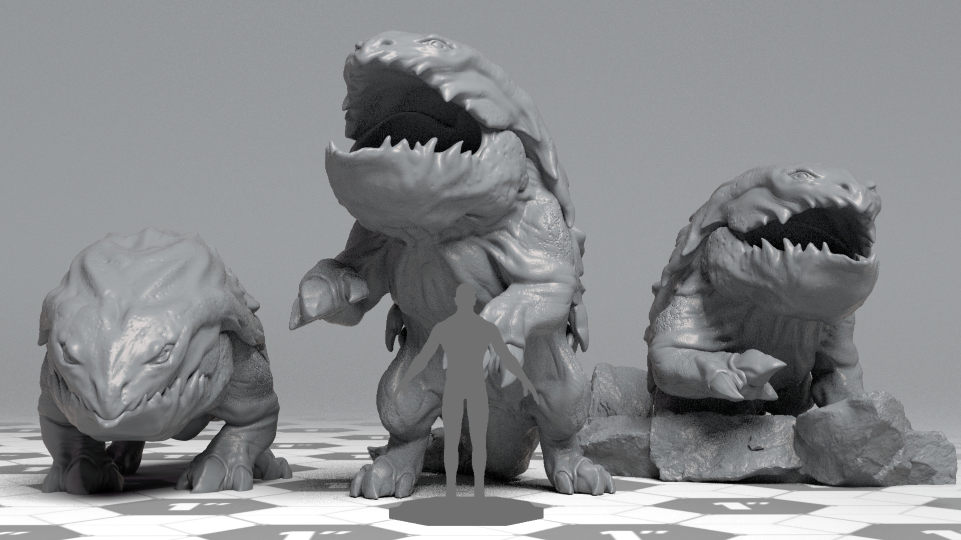 Fichier STL Bullete - DnD Monster - 3 Poses modèle d'impression 3D 👹 ...