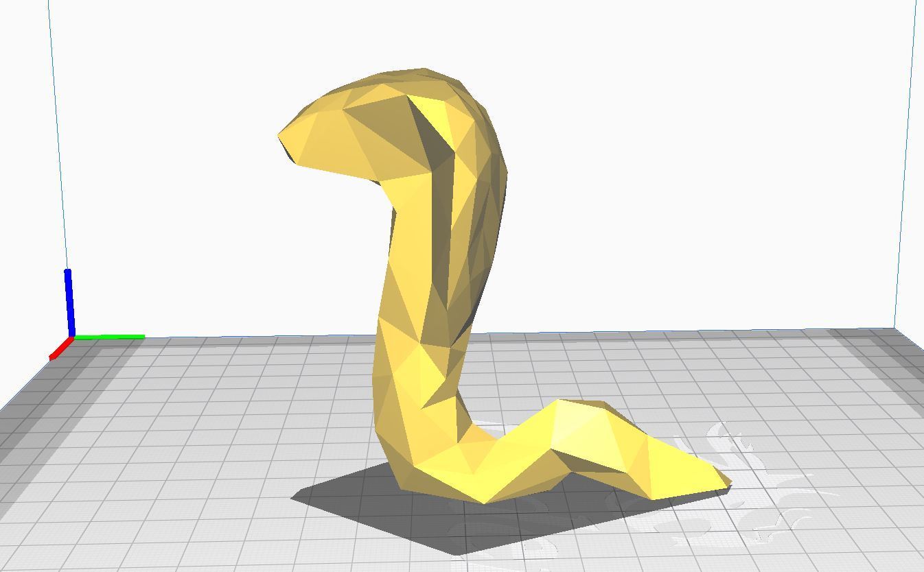 👤 Low poly Cobra・ STL File for ・Cults