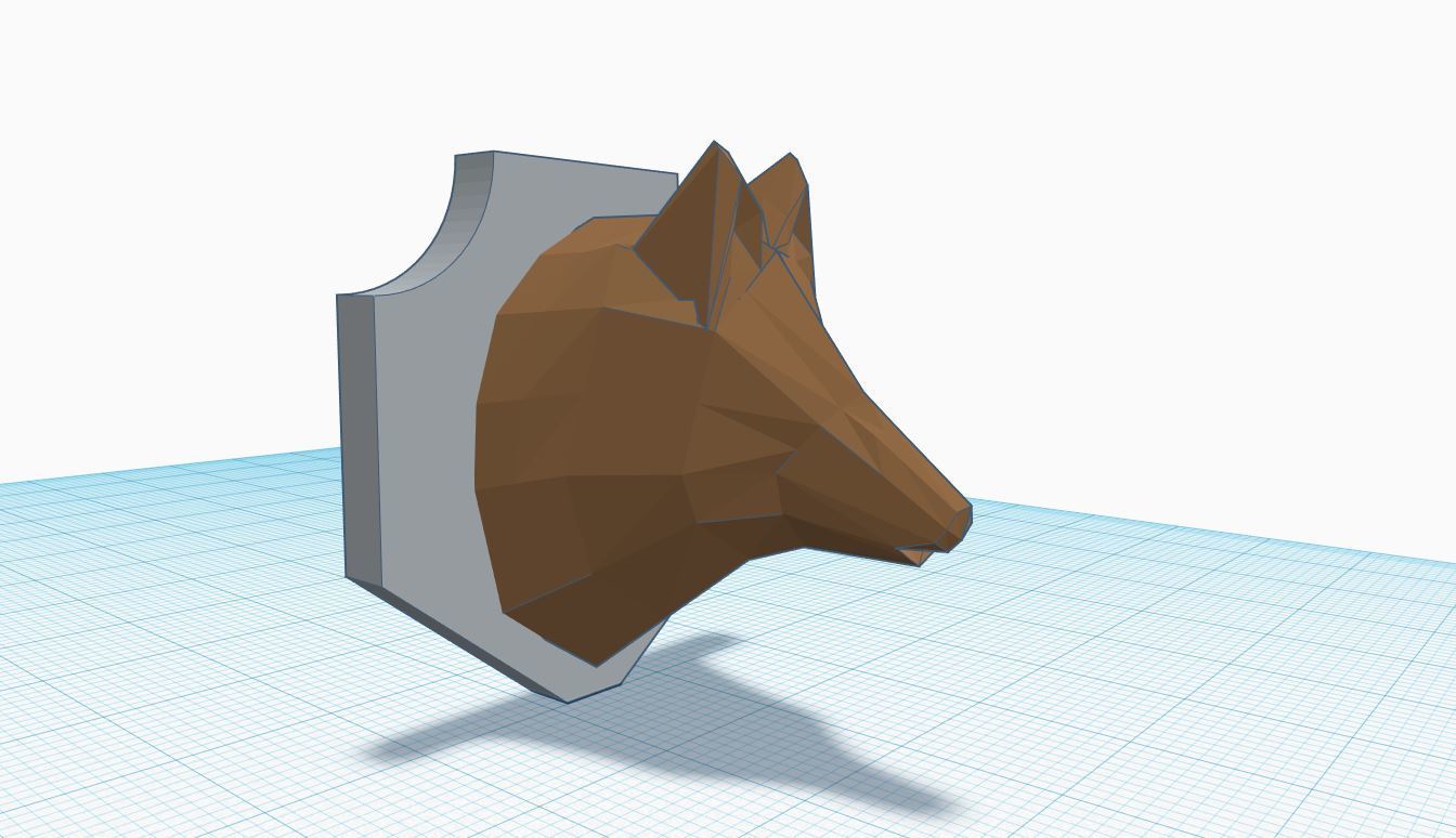 Файл STL Low poly Wolf head trophy 🐺 ・Модель для загрузки и печати в ...