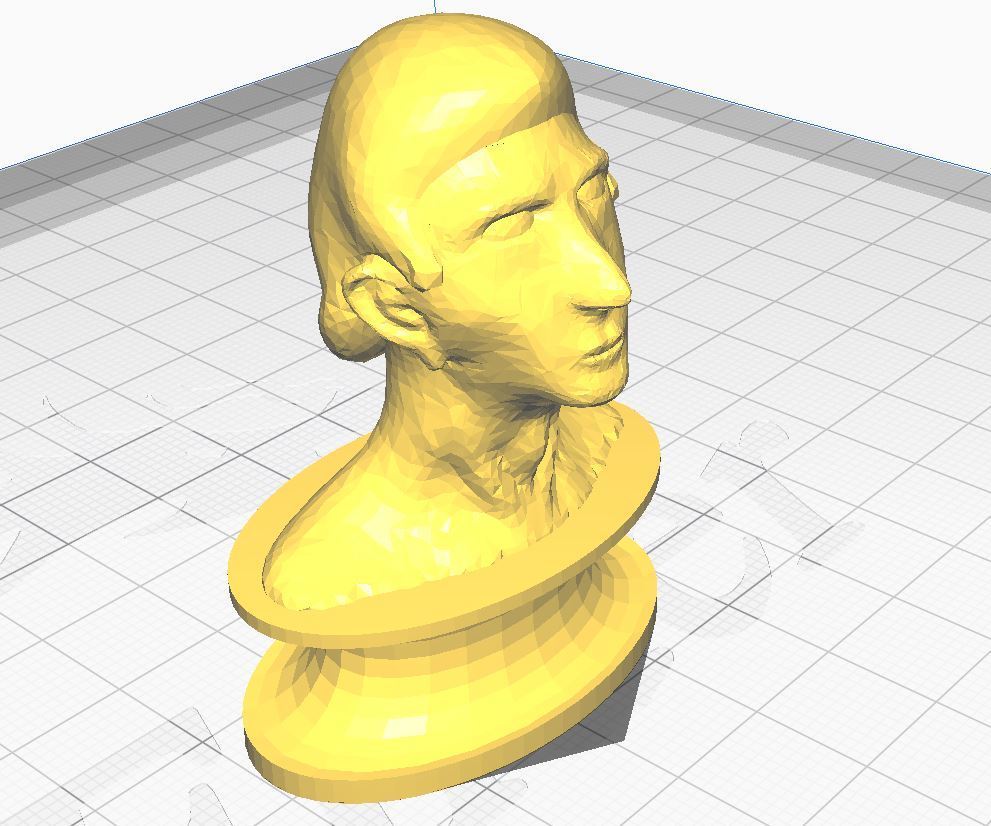 👨 Animated Man looking up (Bust/ Sculpture)・ STL File for ・Cults