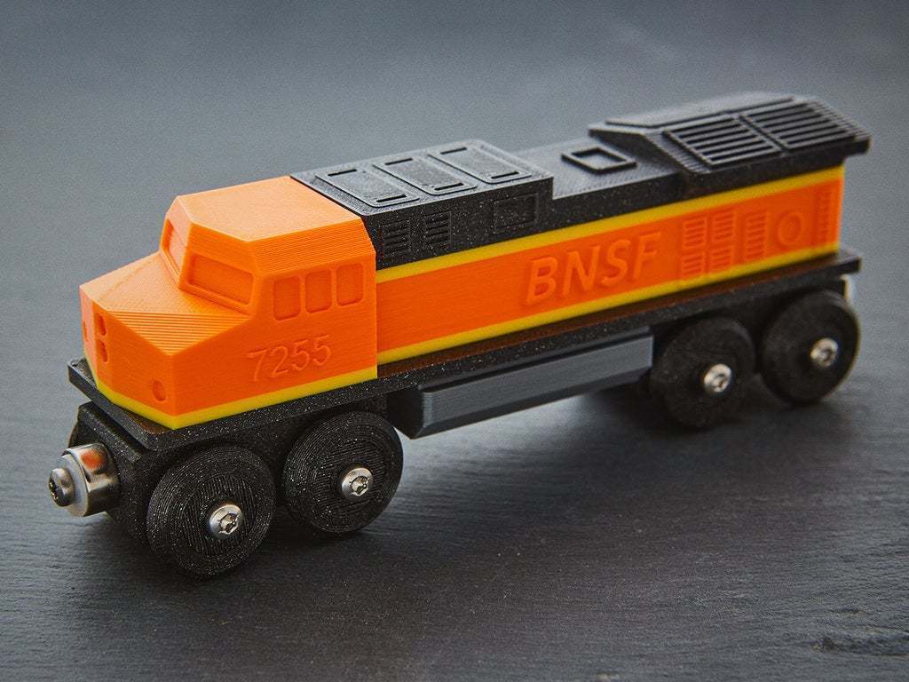 🚆 Toy Train BNSF locomotive BRIO / IKEA compatible・Free STL File for 3D ...