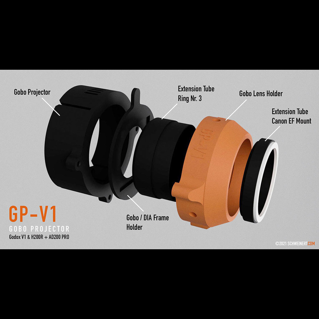 Archivo STL gratis Godox Gobo Proyector V1 AD200PRO H200R 🔌 (STEP ...