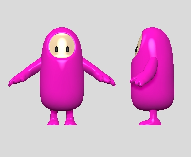 🆓 FREE] FALL GUY BASE MESH・Free OBJ File for ・Cults