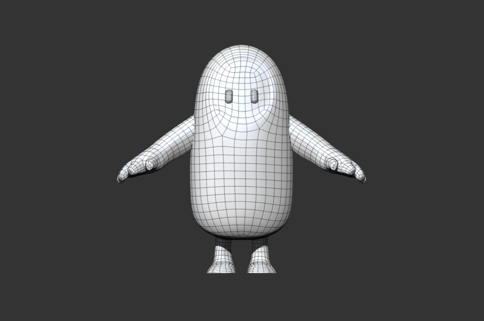 🆓 FREE] FALL GUY BASE MESH・Free OBJ File for ・Cults