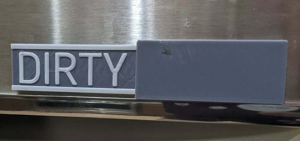🧲 Dishwasher Dirty/Clean sign with embedded magnets・Free STL File for ...