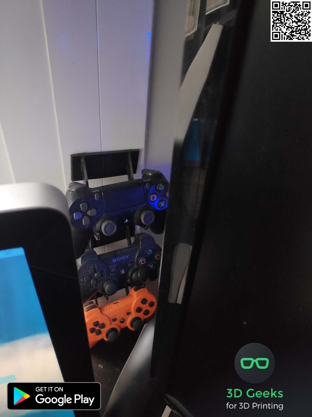3D printable PS4 Controller Wall Hook Mount・Cults