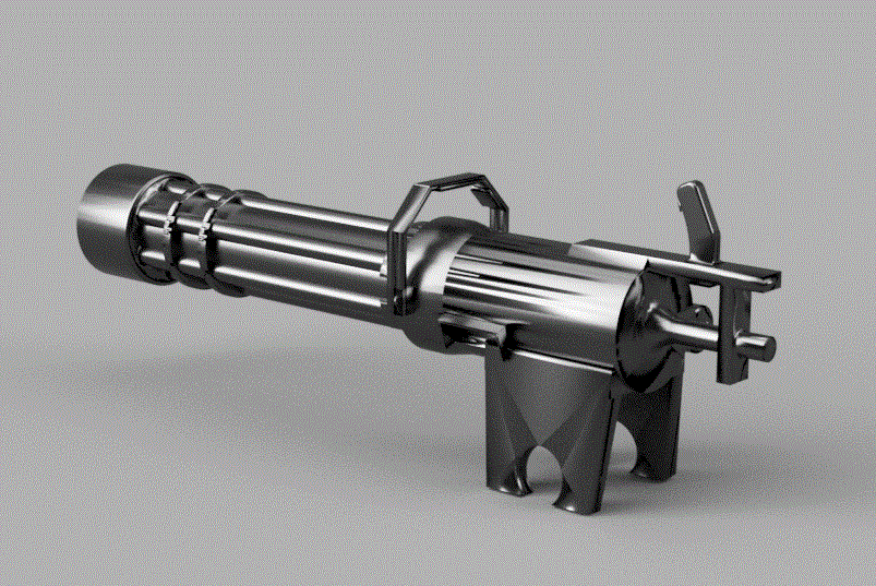 STL file Mini-Gun for G.I. Joe Water Moccasin 🚰 ・3D printer design to ...