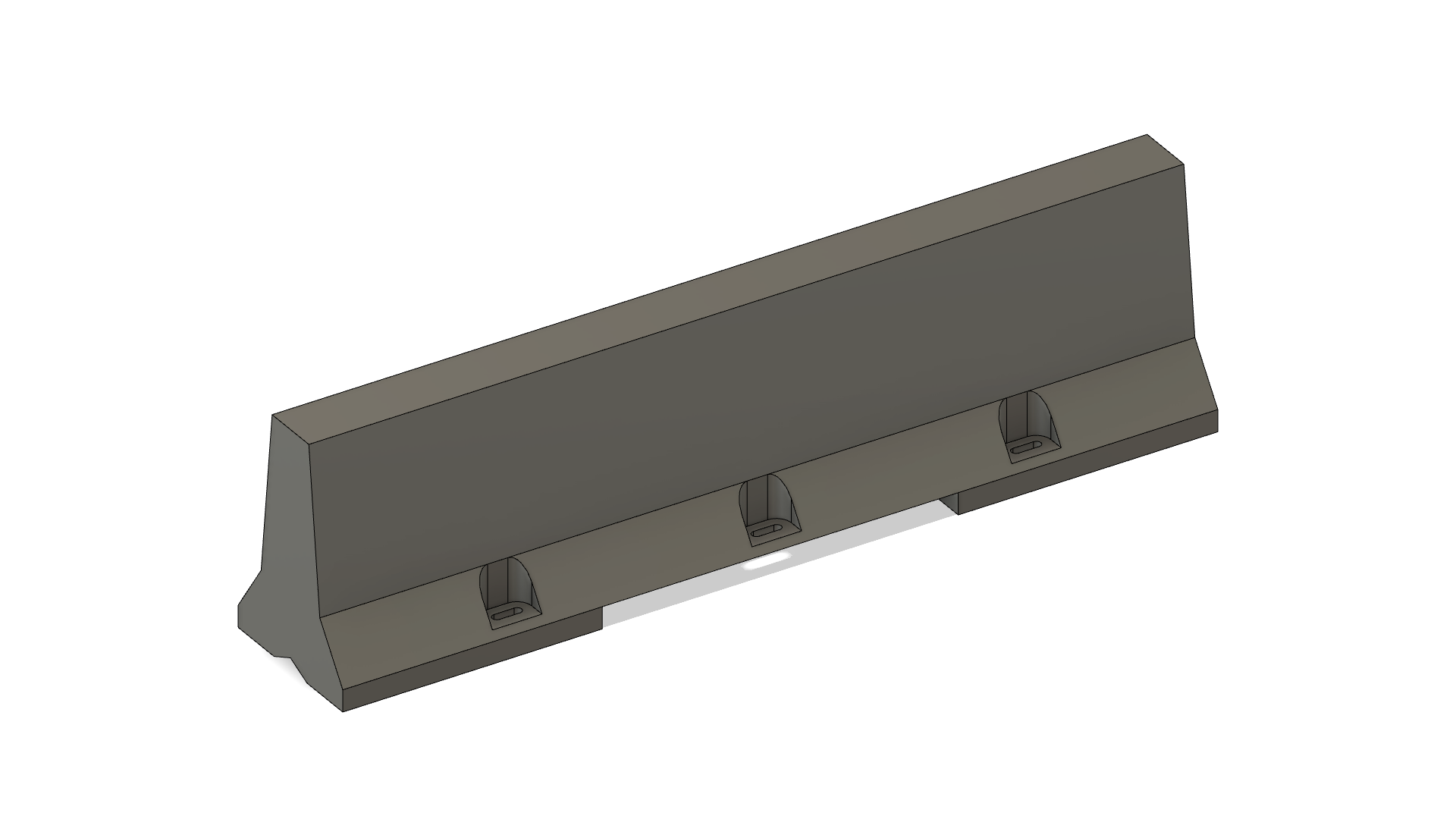 🎚️ F-Shape Level 3 Concrete Barrier in 1:1 scale・ STL File for ・Cults