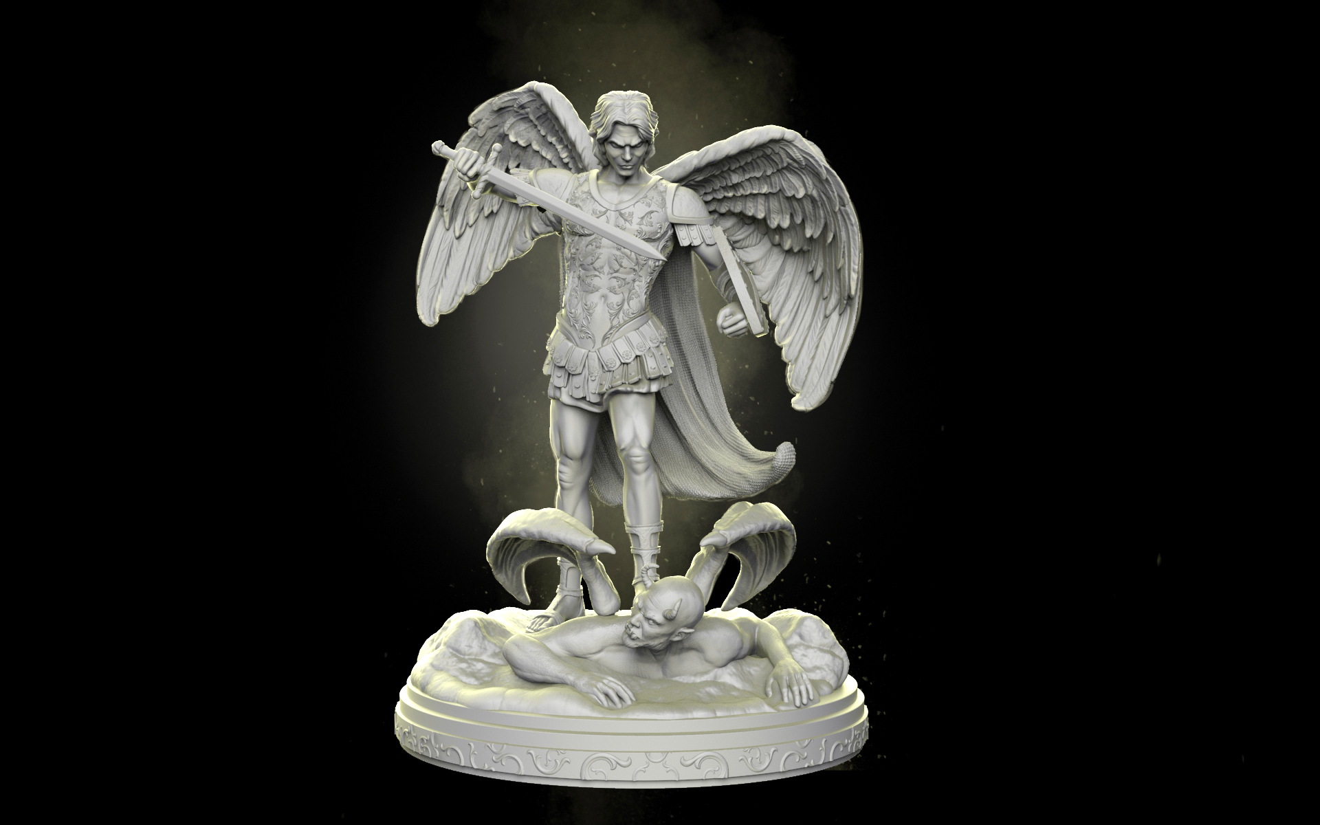 STL file St Michael Archangel 👼 (OBJ)・Model to download and 3D print・Cults
