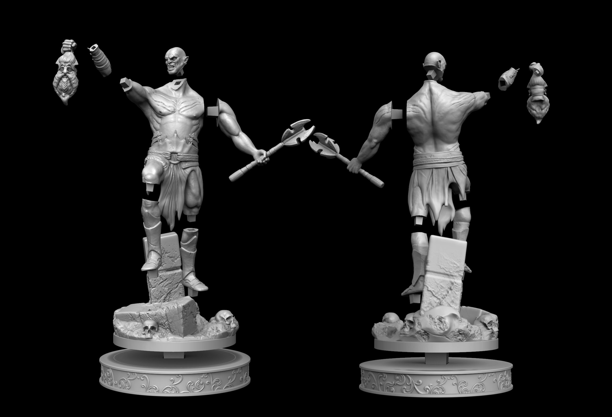 3D file AZOG Decaptation of King Thror (Update 2023) 🤴 ・3D printing ...
