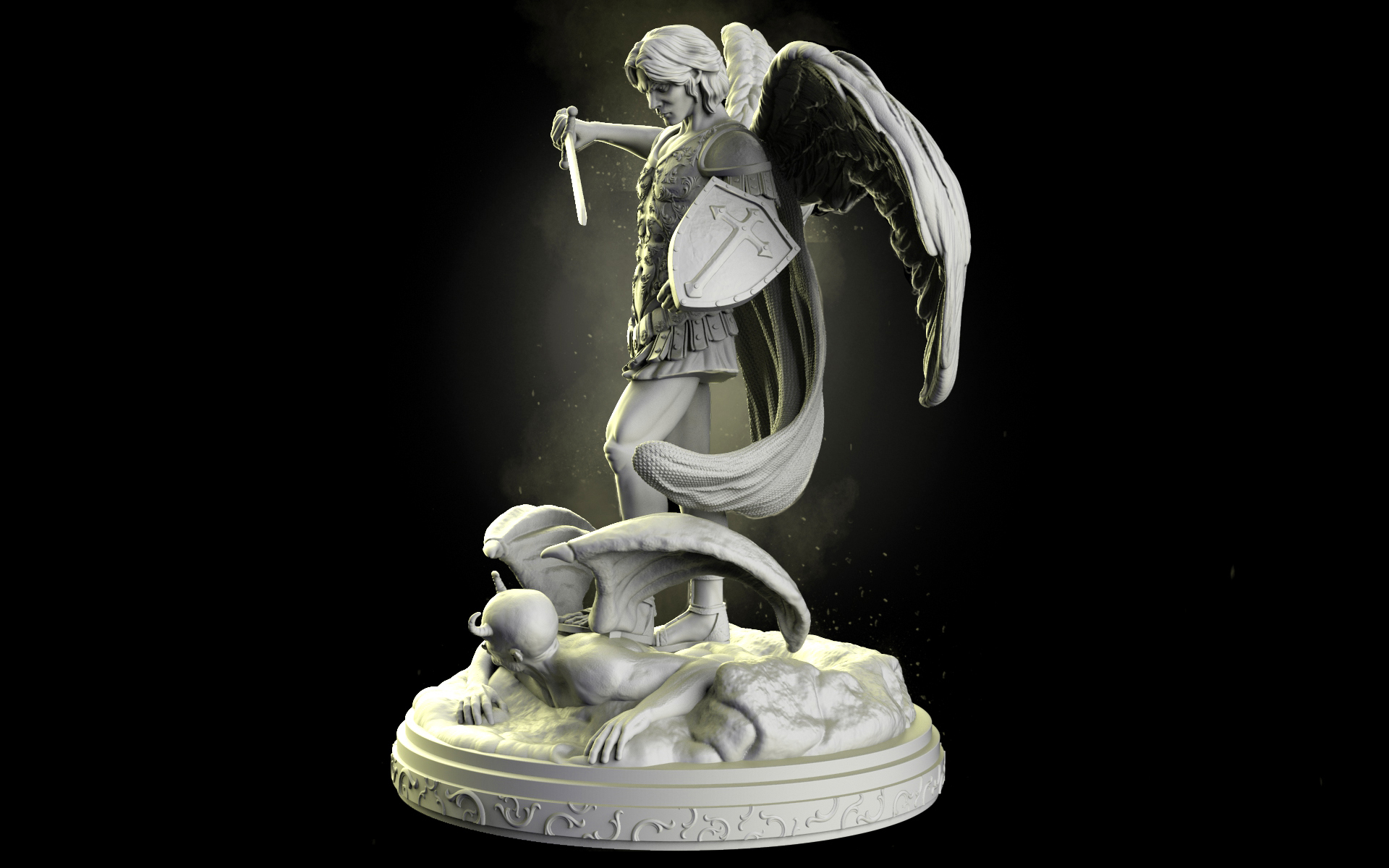STL file St Michael Archangel 👼 (OBJ)・Model to download and 3D print・Cults