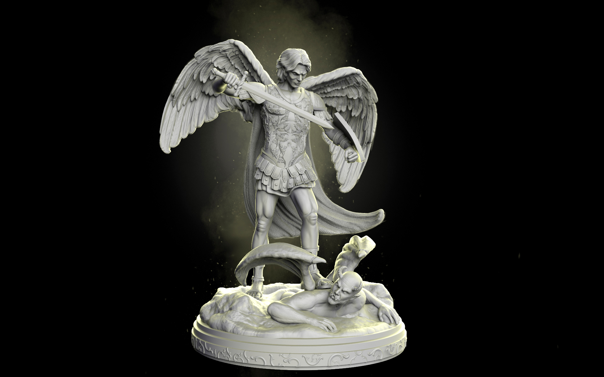 STL file St Michael Archangel 👼 (OBJ)・Model to download and 3D print・Cults