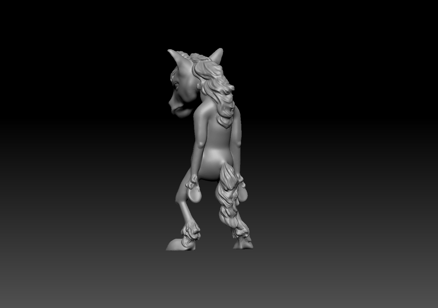 🦄 Sloppy Unicorn Grumpy Cute Funny Sculpture・ 3D File for ・Cults