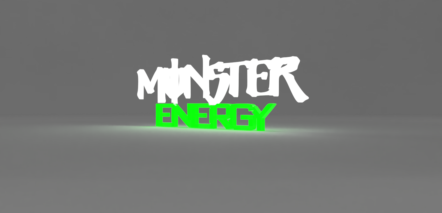 STL file MONSTER ENERGY LED 👹 ・3D print object to download・Cults