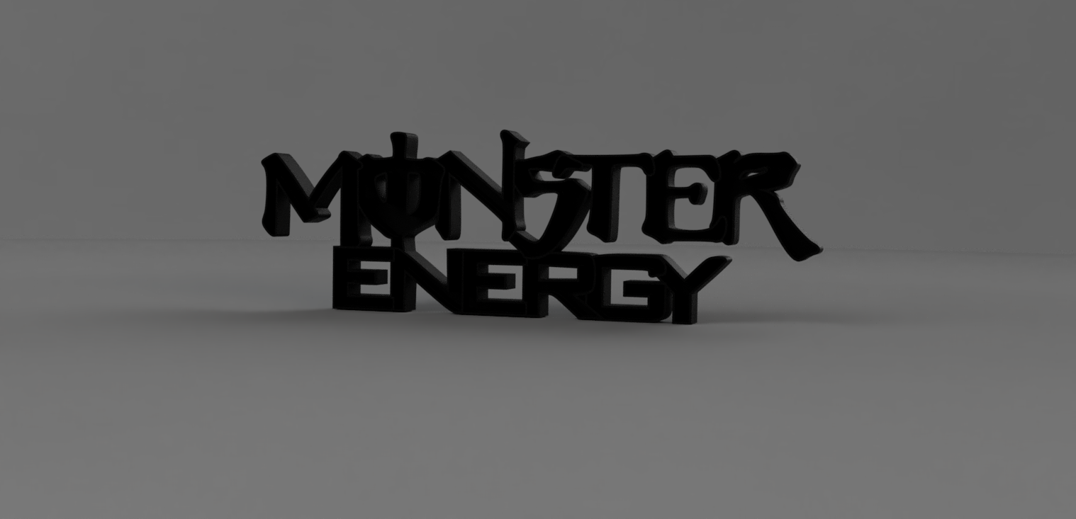 STL file MONSTER ENERGY LED 👹 ・3D print object to download・Cults